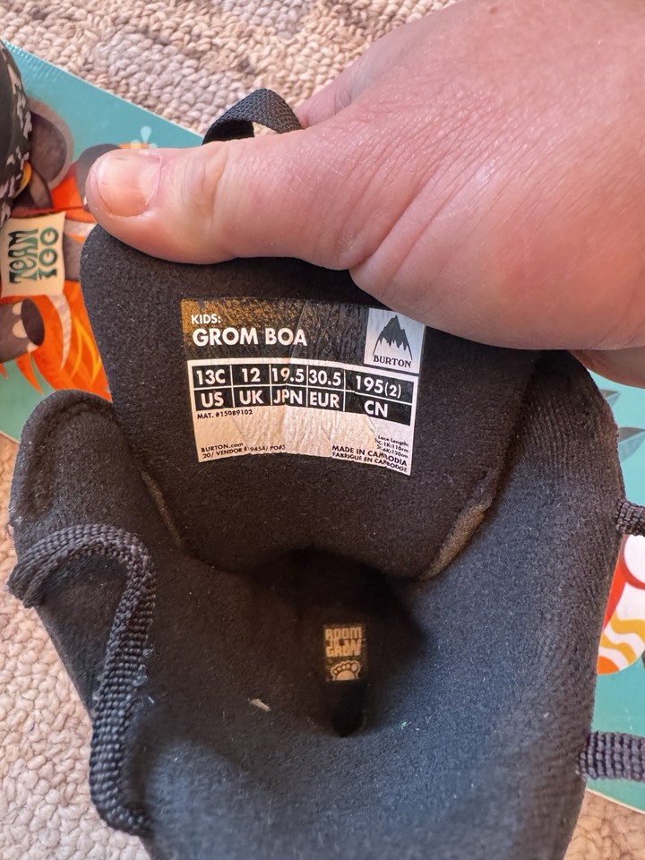 Salomond kids snow Board 110 With Bindings And Burton Boa Boots | eBay UK