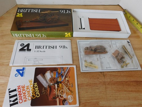 Artesania Latina British Cannon 9LB Model Kit Unassembled NOS 1:32, 10/ ...