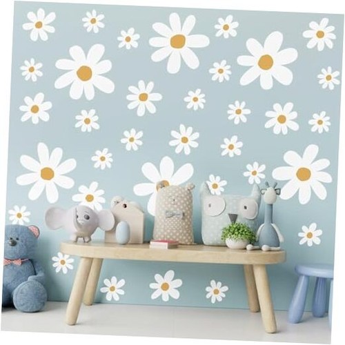 12 Sheets Daisy Wall Decals Flower Wall Stickers Large Daisy Wall Large ...