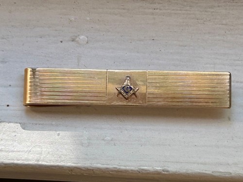 Vintage Masonic Tie Bar Gold Plated | eBay