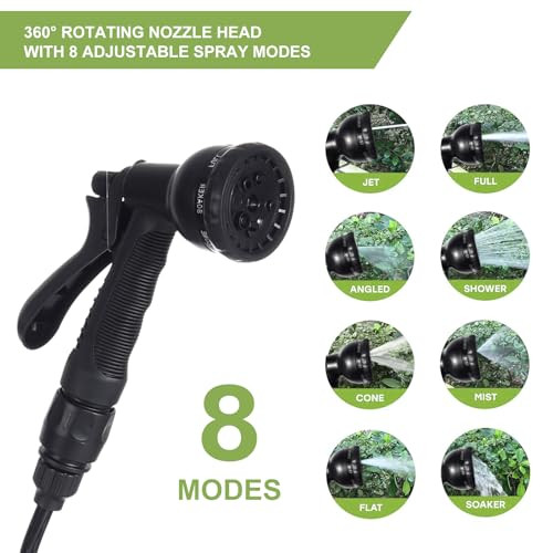 1.3 Gallon Camping Shower Tank for Hot & Cold Water, with 8 Modes Spray ...