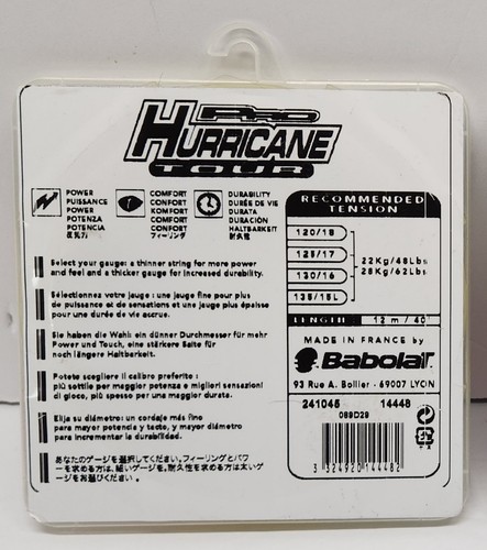 Babolat Pro Hurricane Tour Tennis racket Strings - 130 / 16 Gauge ...