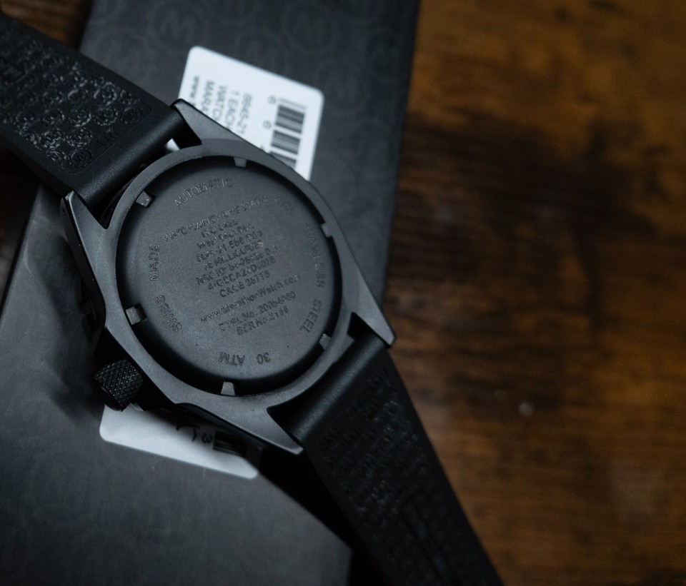 GSAR ANTHRACITE MARATHON WATCH AUTOMATIC (CUSTOM LUME) read desc ...