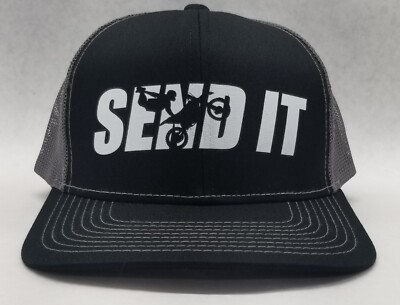 SEND IT MOTOCROSS SNAPBACK HAT - DIRT BIKE HONDA SUZUKI KAWASAKI ...