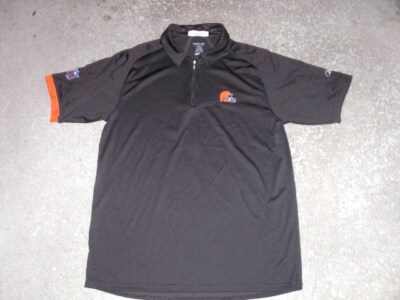 CLEVELAND BROWNS Reebok athletic TEAM ISSUED polo shirt men's Small | eBay