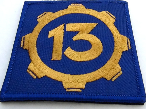Vault 13 Fallout Style Patch Cosplay Hook and Loop backing 3.5" Inches ...