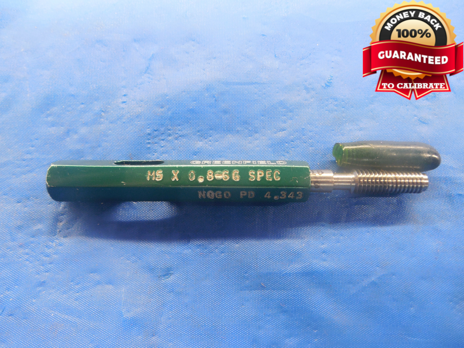 M5 X .8 6G METRIC SPECIAL SET THREAD PLUG GAGE 5.0 0.8 NO GO ONLY P.D ...