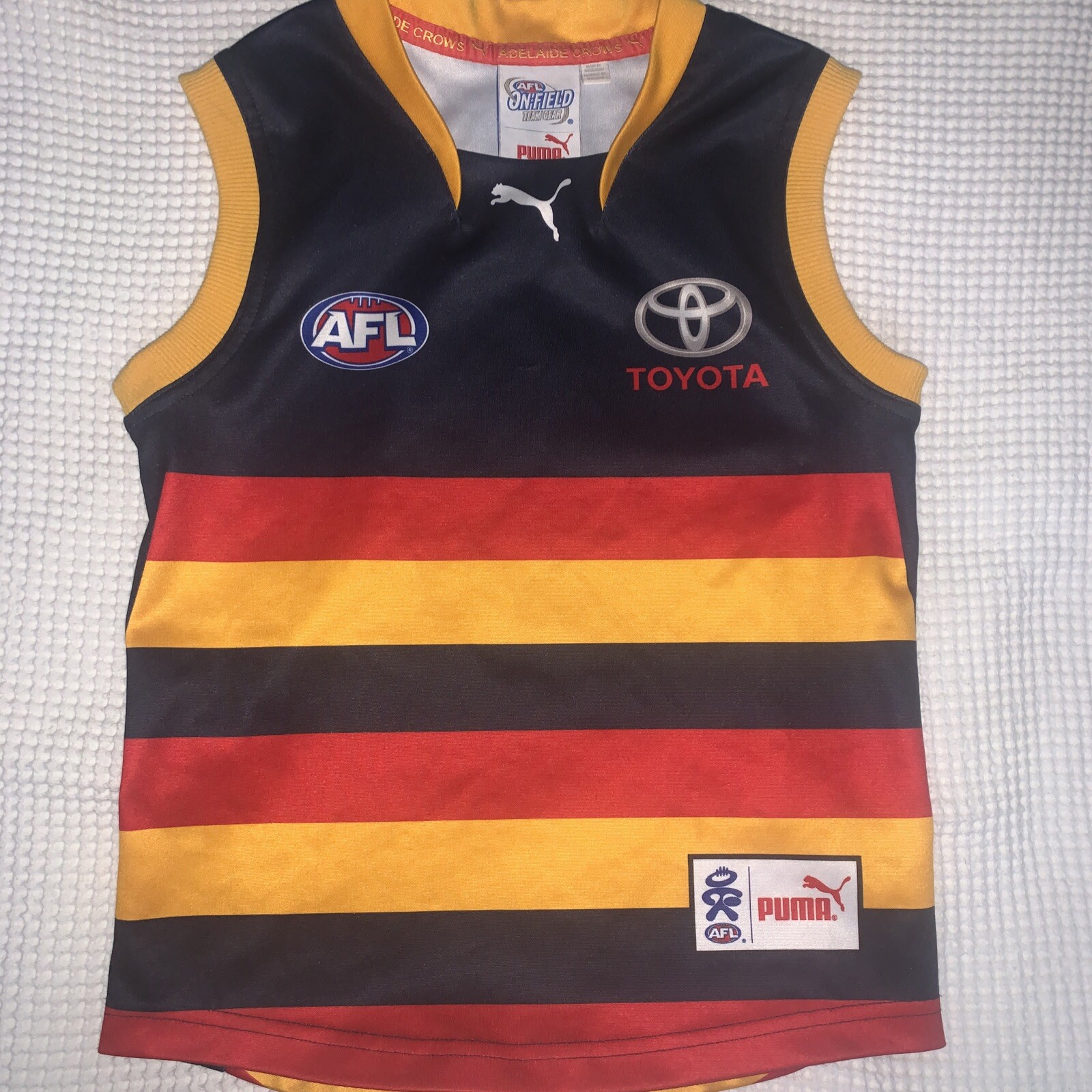 AFL Adelaide Crows Home Jersey Jumper Kids Childrens Size 10 - Football ...