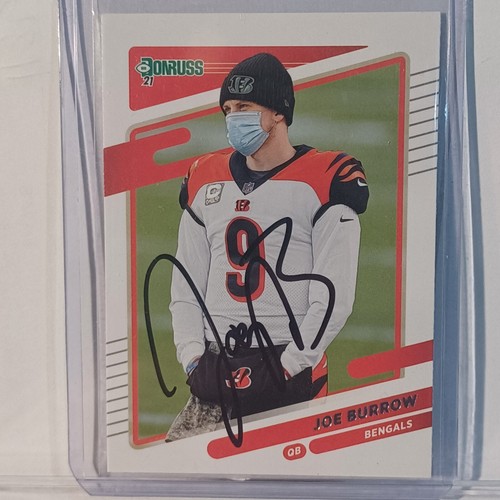 2021 Joe Burrow Panini Donruss Autographed Signed With COA NFL Trading ...