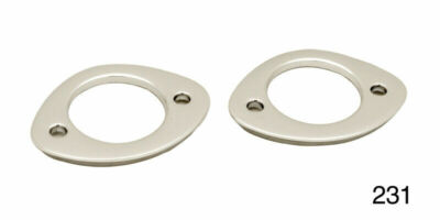 1955 1956 1957 Chevy Nomad Wagon License Light Lens Chrome Bezels Pair ...