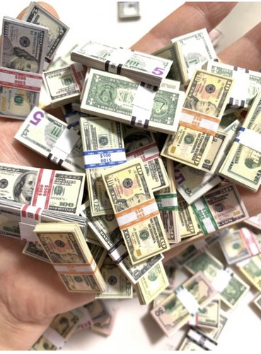 MINIATURE MONEY DOLLAR BILL 1/6 Scale Handmade Craft | eBay