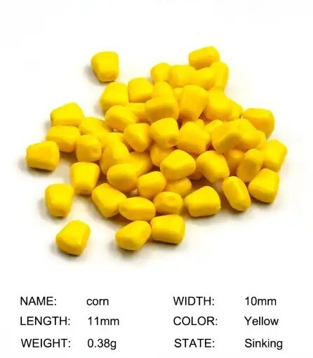 Artificial Imitation Sweetcorn Bait - General Fishing Carp - Sinking ...