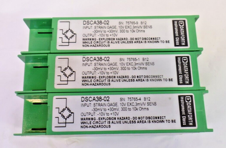 Dataforth DSCA38-02 Strain Gage Input Signal Conditioner, LOT OF 3 | eBay