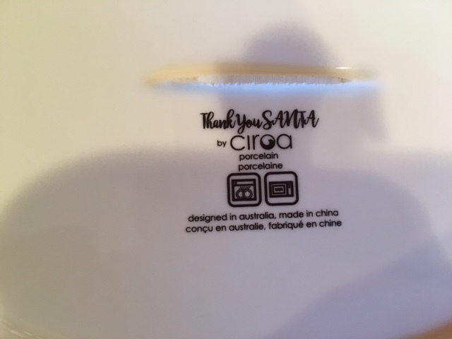 Ciroa Porcelain Oval Plate/ Mug Set Mini Bites Christmas Rudolph Coffee ...