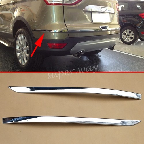 For 2013-2020 Ford Kuga Escape Chrome Rear Bumper Strips Protector ...