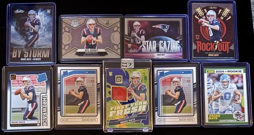 Drake Maye 2024 Panini Optic - First Year Fresh Patch + Every Other ...