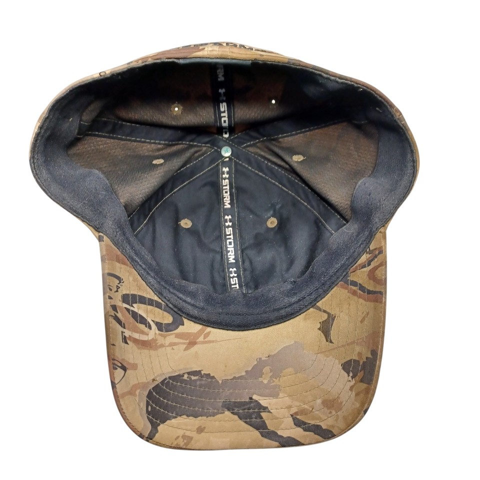 Under Armour UA Storm Hat Cap Fitted Mens MD/LG Camo Hunting Water ...