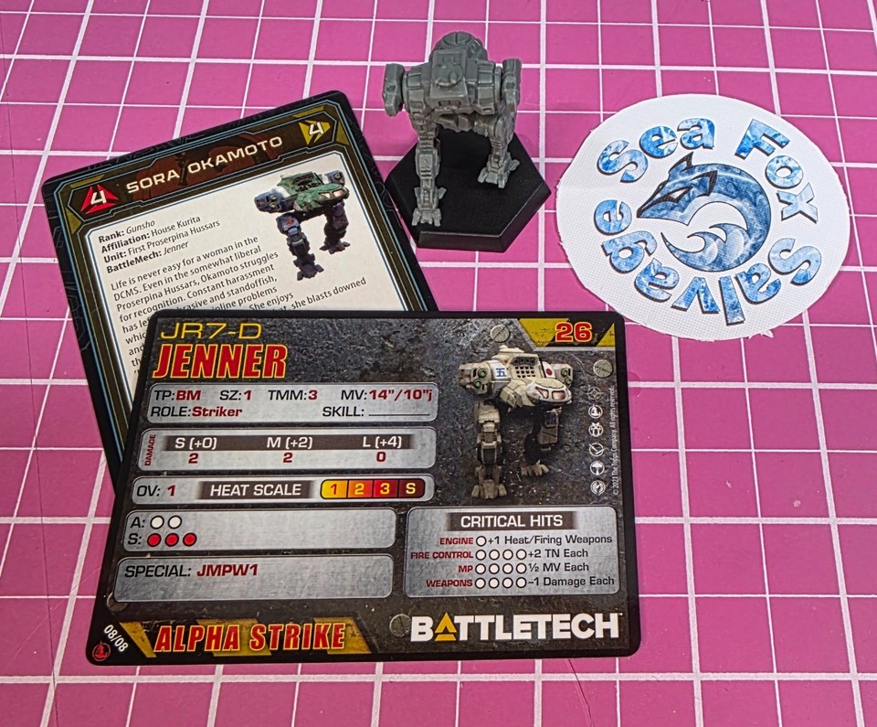 BattleTech Jenner Mech -- Inner Sphere Striker Lance + Cards | eBay