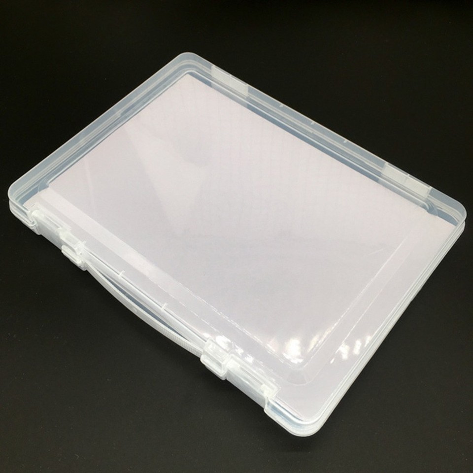 Plastic File Case Clear A4 File Document Organizer 32x23x4.5cm clear ...
