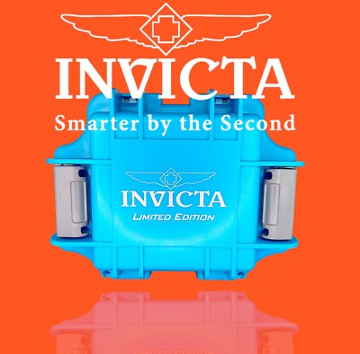 Invicta Limited Edition Watch Case 3-Slots Turquoise Blue & White | eBay