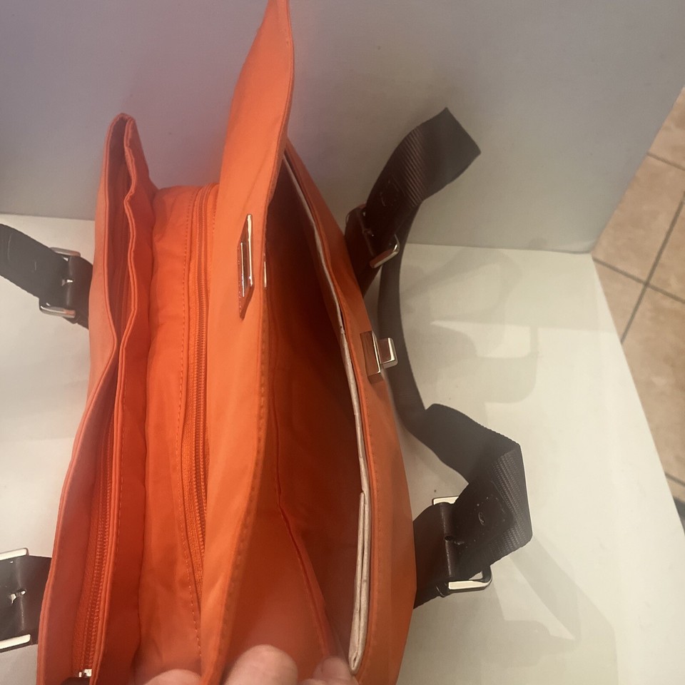 Kenneth Cole ( New ) Reaction Bright Orange Nylon Satchel Bag | eBay