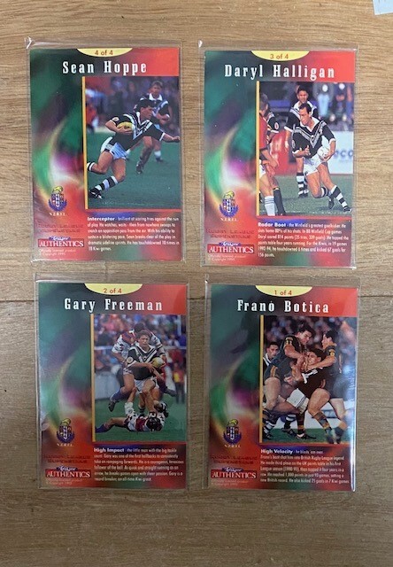 NZ RUGBY LEAGUE CARDS SETS BOXES INSERTS 1995 1996 CARD CRAZY ...