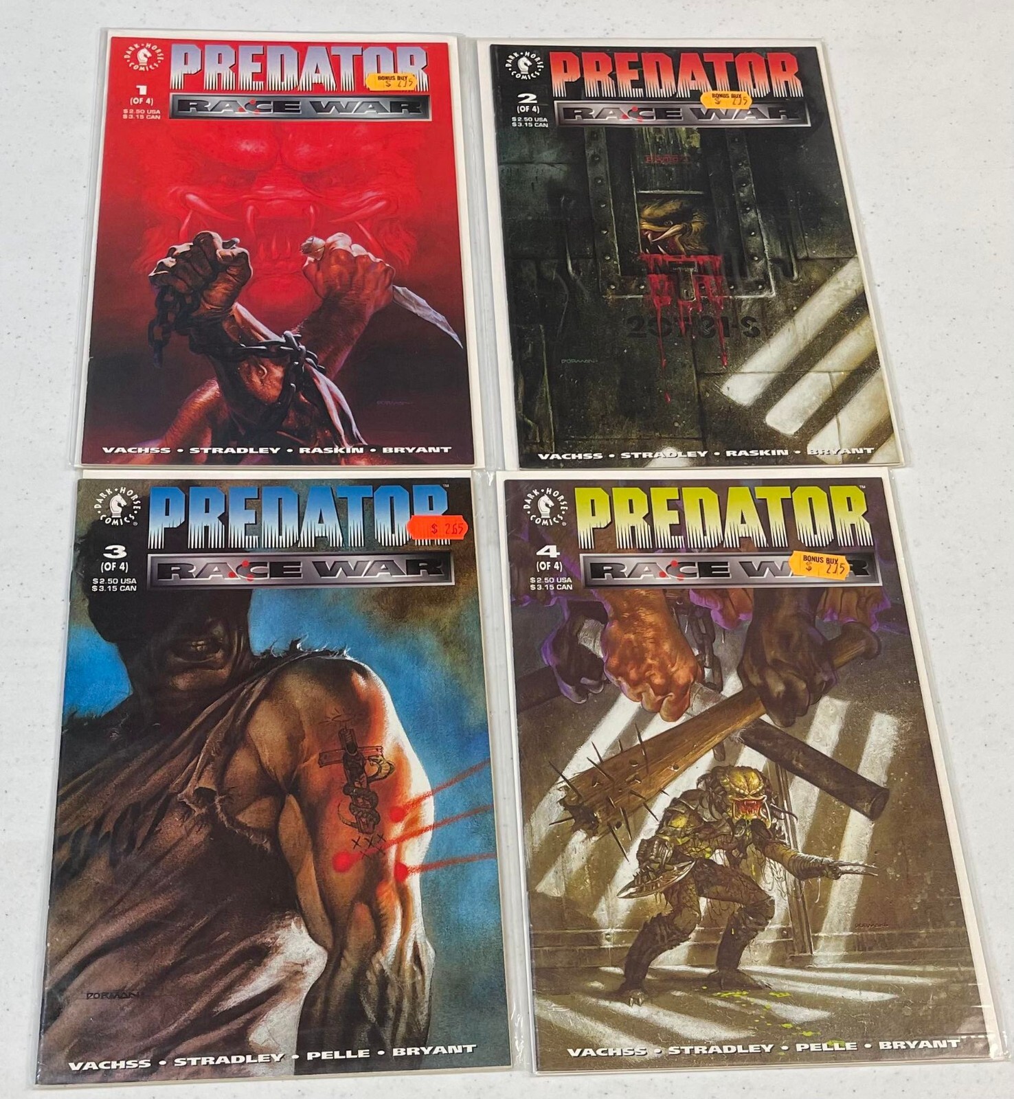 PREDATOR RACE WAR #1-4 LOT OF 4 DARK HORSE COMICS 1993 NICE ORIGINAL ...