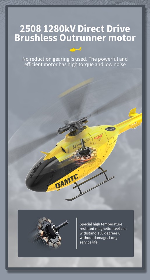 YXZNRC EC135 RC Helicopter 6-axis Gyro 2.4G 6CH LED Light Flybarless ...