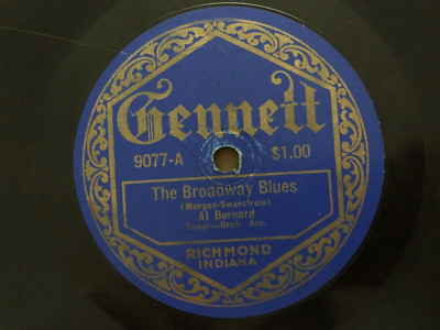 Vintage GENNETT Record 78 rpm 9077 BROADWAY BLUES / READ'EM AND WEEP | eBay