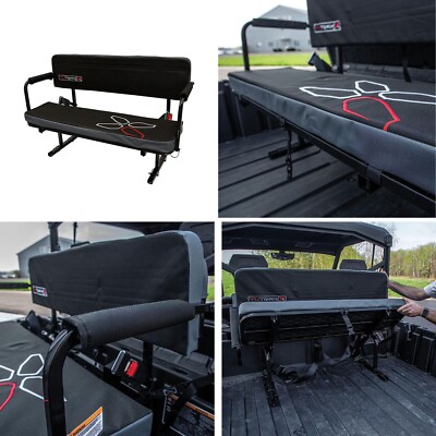 UTV Jump Seat Flip Up Universal Mount Rear Facing Cushioned Padded ...
