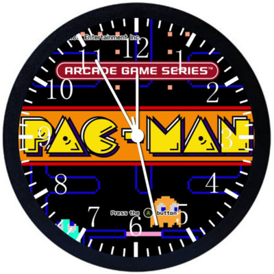 Pac Man pac-man Black Frame Wall Clock F28 | eBay