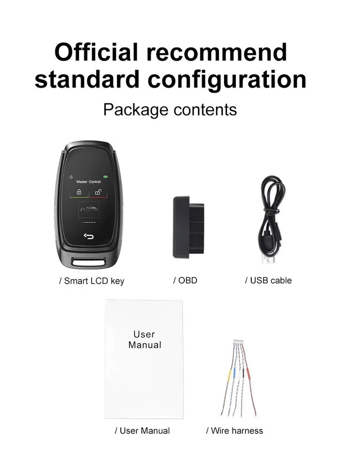 Modified Universal Smart LCD Key w/ Engine Start Function Keyless Go ...