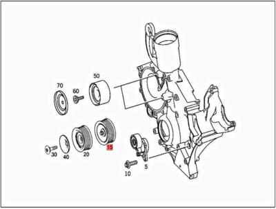 Genuine MERCEDES At cover front right Guide pulley 2772000000 | eBay