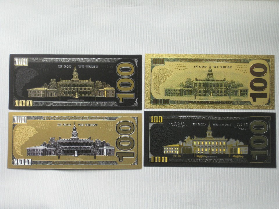4-Pack Set Banknotes Novelty Bills Notes USA Currency Reserve non Paper ...