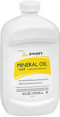 Swan Lubricant Laxative MINERAL OIL Odorless, Tasteless, Colorless 16oz ...