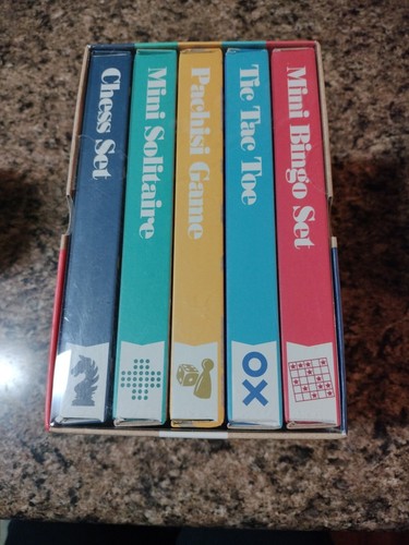 Classic Game Library (5 classic games in 1 set)Mini Bingo,Chess,Pachisi ...