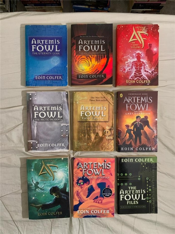Lot of 9 Complete Artemis Fowl Series 1-8 + Companion Eoin Colfer ...