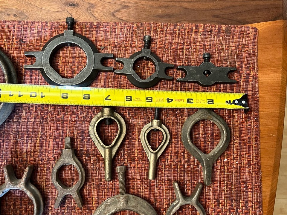 Lot of 12 Grinding Drive Dogs 1/4" to 3-1/2" Vintage Lathe Tools Brown ...