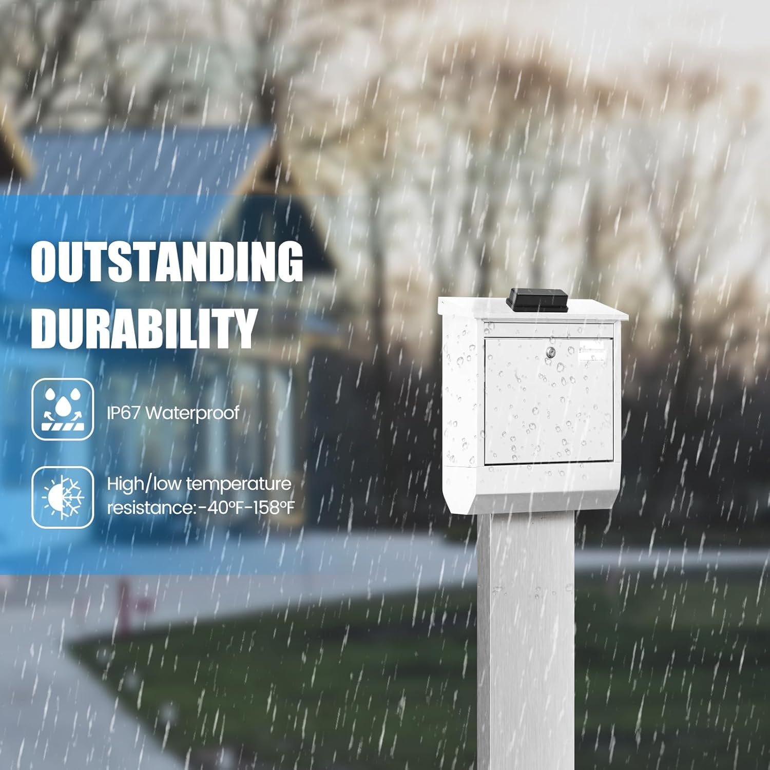 WiFi Mailbox Alert 300ft Wireless Mailbox Alert for Delivered Mail with ...