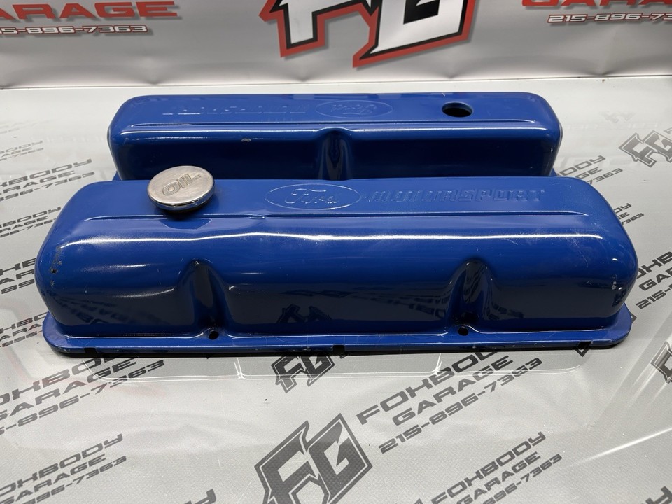 Ford Motorsport Big Block FE Valve Covers Steel Blue | eBay