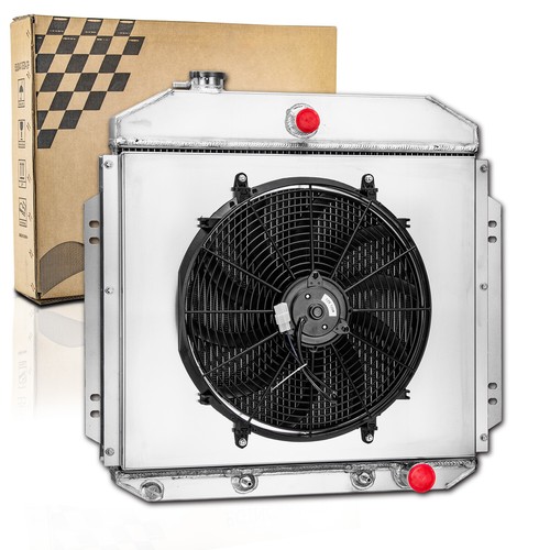 4 Row Aluminum Radiator Shroud Fan For 1957-60 Ford F100 Truck 3.6L-5 ...