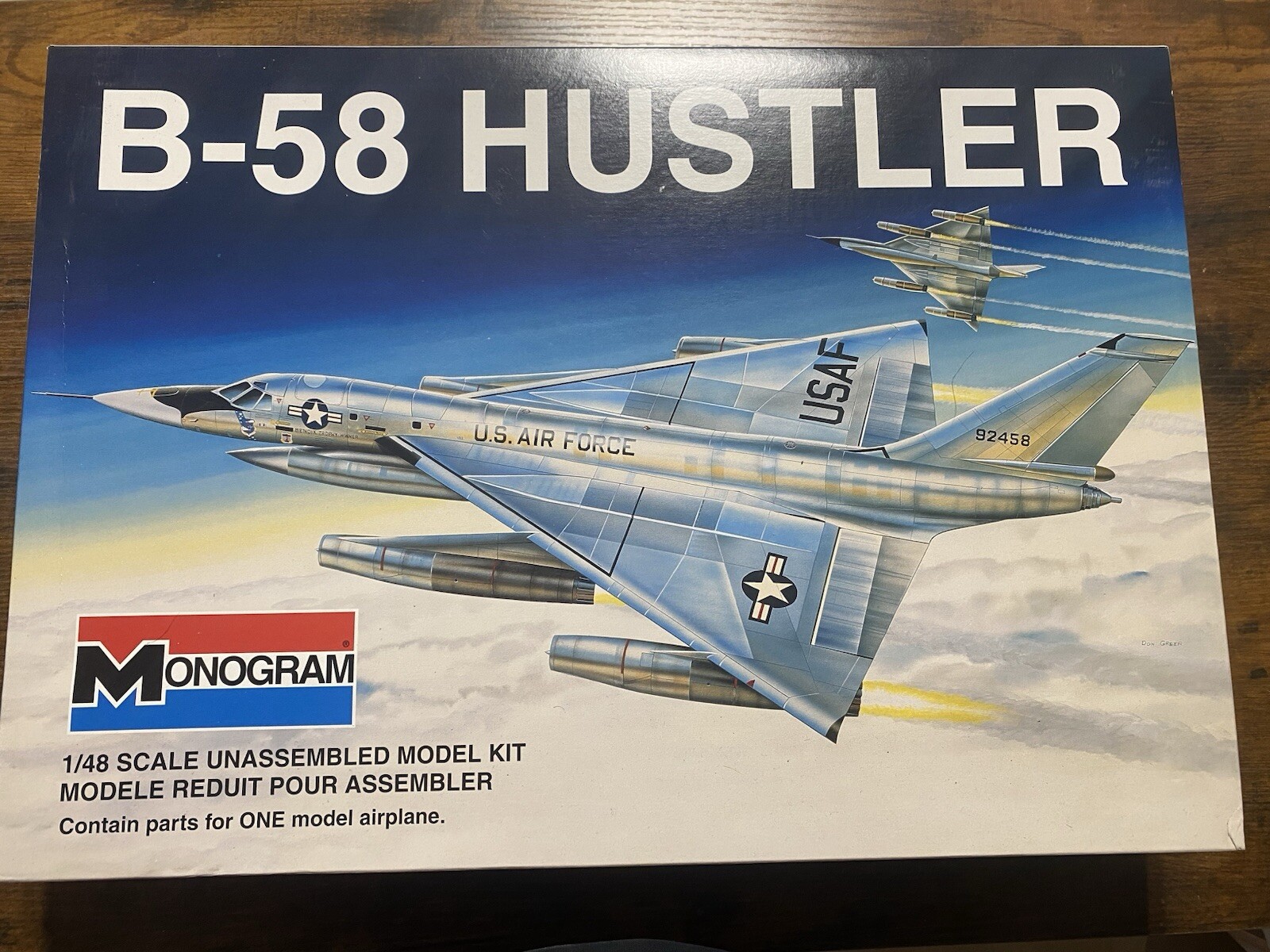 Monogram 1/48 Scale B-58 Hustler Delta Wing Bomber Plastic Model Kit ...