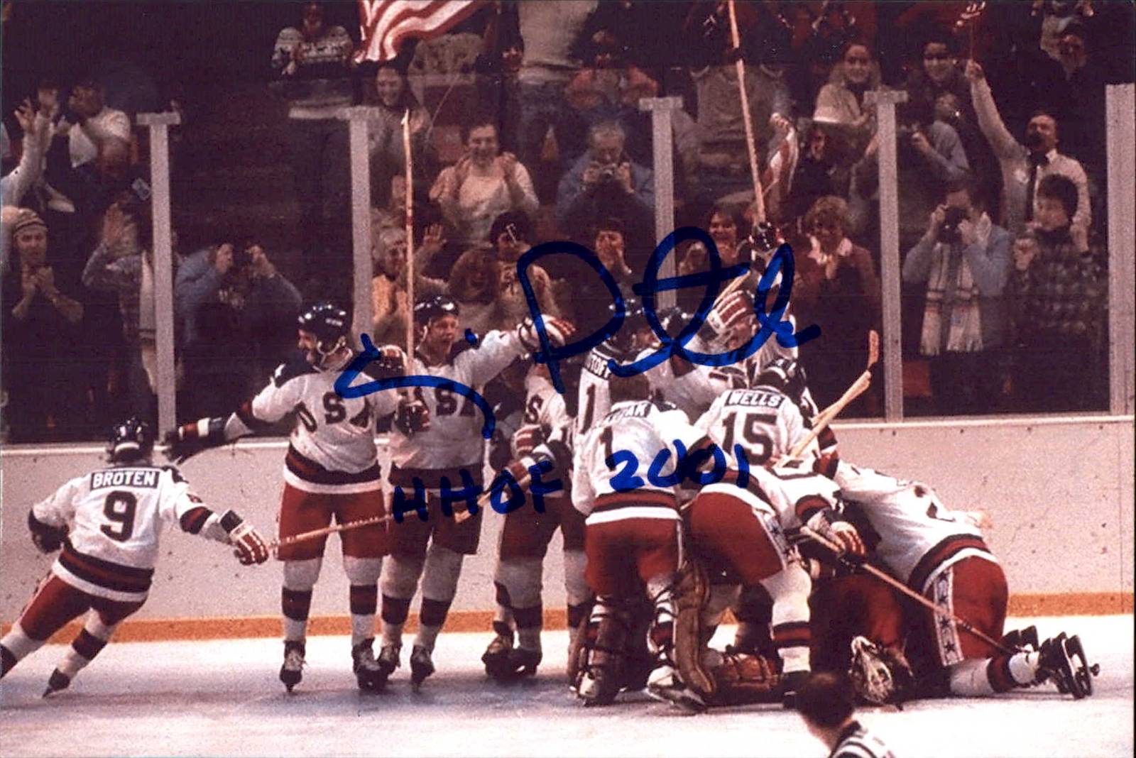 Craig Patrick Signed 4x6 Photo 1980 USA Gold Miracle on Ice Disney ...