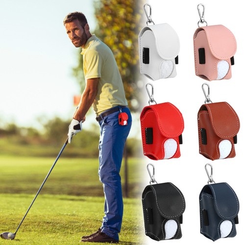 Colorful PU Leather Portable Storage Golf TEE Case Waist Holder Golf ...