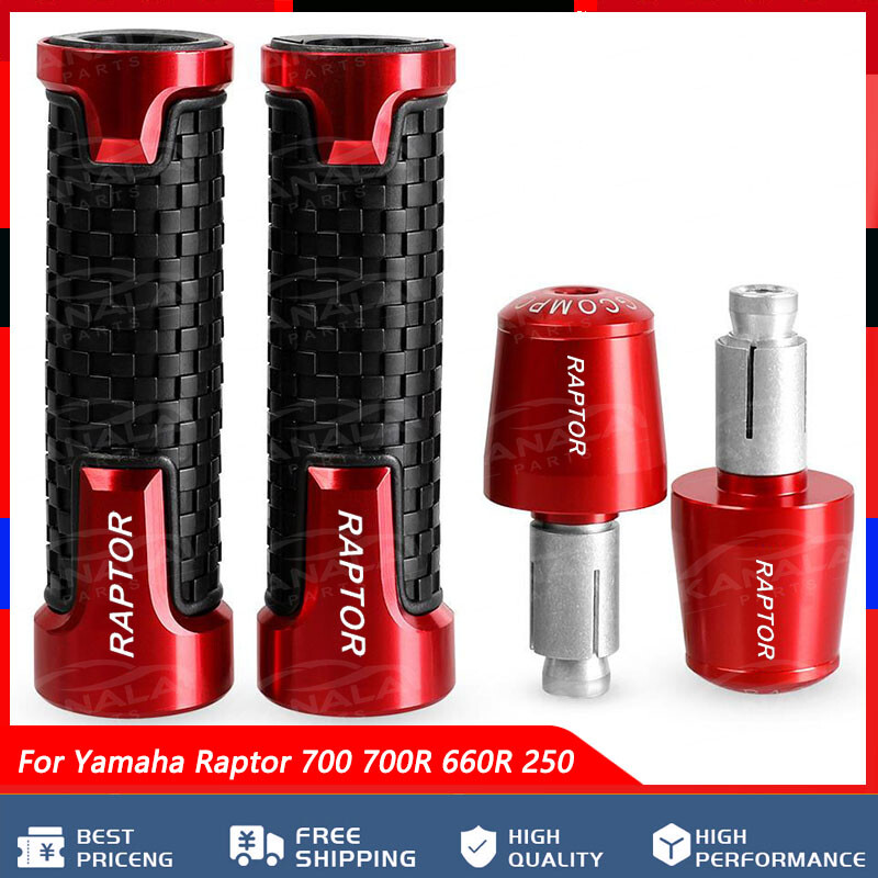 New For Yamaha Raptor 700 700R 660R 250 Handlebar Hand Grips Handle Bar ...