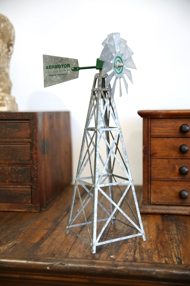 Vintage Aermotor Windmill Salesman Sample Galvanized Steel 17" Mueller ...