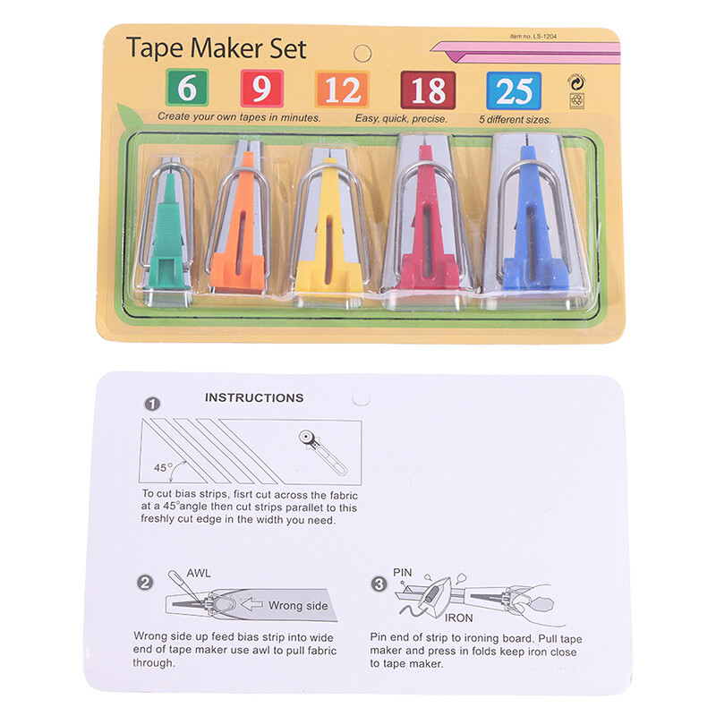 5 packs of DIY patchwork tool making belt edging device 6/9/12/18/25MM ...