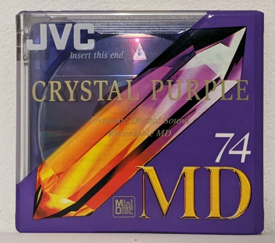 JVC Minidisc MD-74DPL Crystal Purple 74 MIN Recordable Music Audio ...