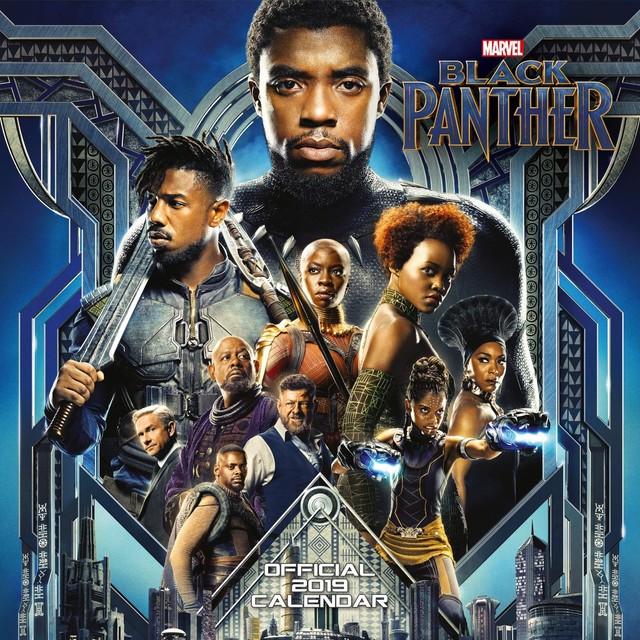 Black Panther Calendar 2019 English Version Danilo Marvel Calendars for ...