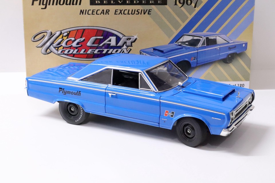 1:18 Acme 1967 Plymouth Belvedere *Hurst* Blue Nice Car Limited 120 pcs ...